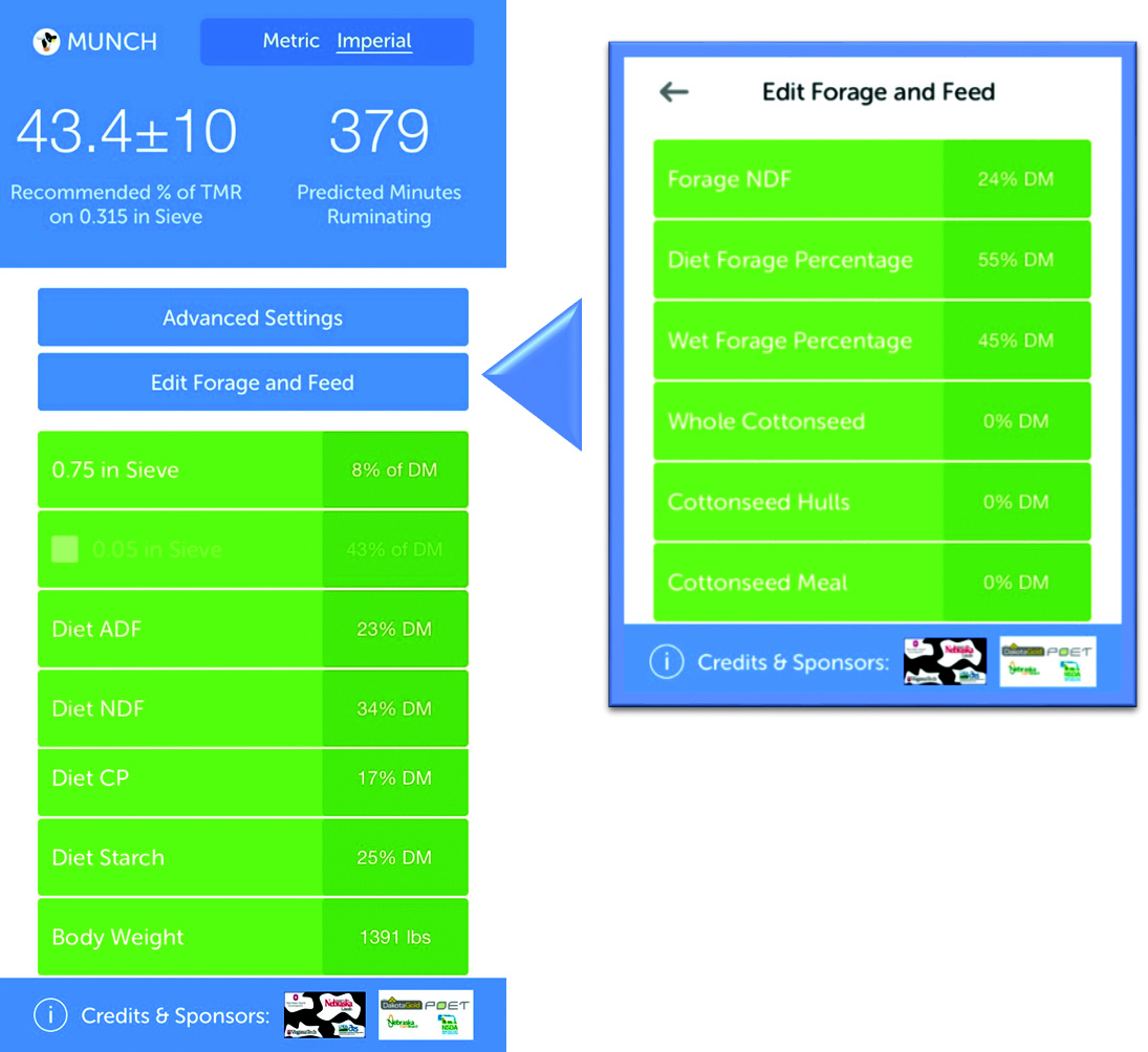 MUNCH: A Smartphone Application for Effective Fiber for Dairy Cows (G2316)
